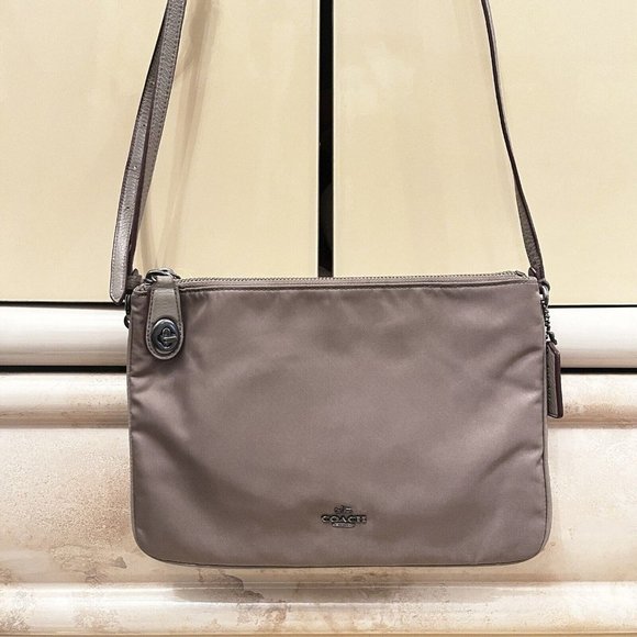 Coach | Bags | Coach Pacer Nylon Lockable Multi Pouch Crossbody Hand ...